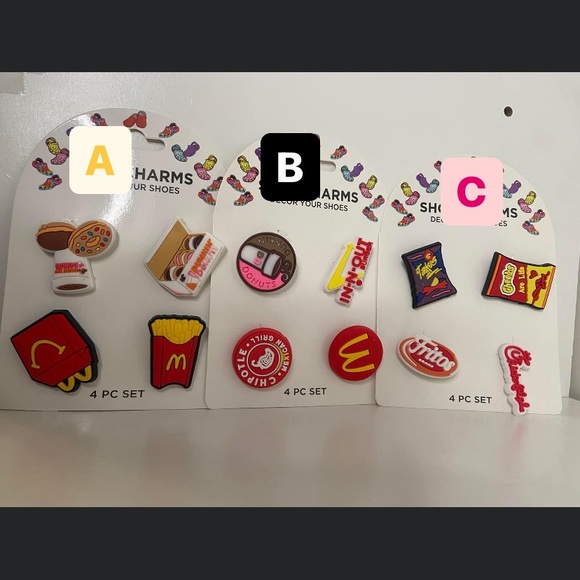 Accessories | Select 2 Packs Of Jibbitz Available Abc | Poshmark